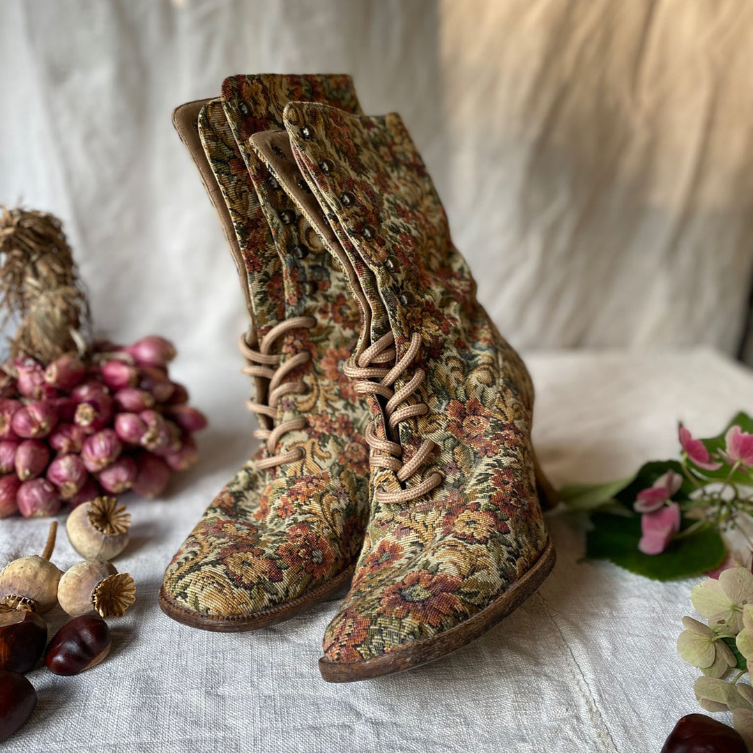 Patrick Cox Tapestry Boots – Lolapalooza London